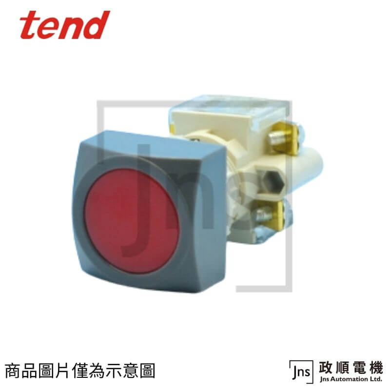 平頭按鈕開關 T2BFSB-1C 黑-政順電機