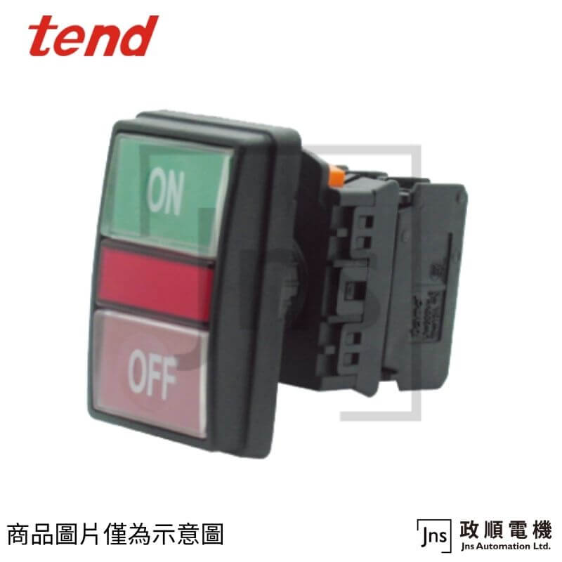 二點式照光按鈕開關 TT2IT2Wl-1AB AC220V 白-政順電機