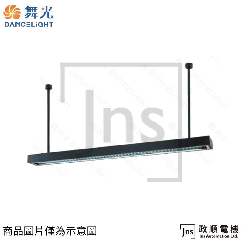 T8雙管格柵吊燈(空台) LED-4286-BK 4尺*雙管-政順電機